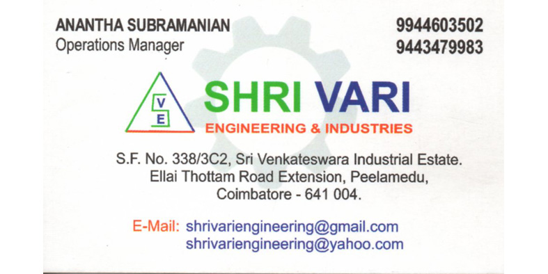 Shri Vari Engineering and Industries,Peelamedu Coimbatore - Precision ...